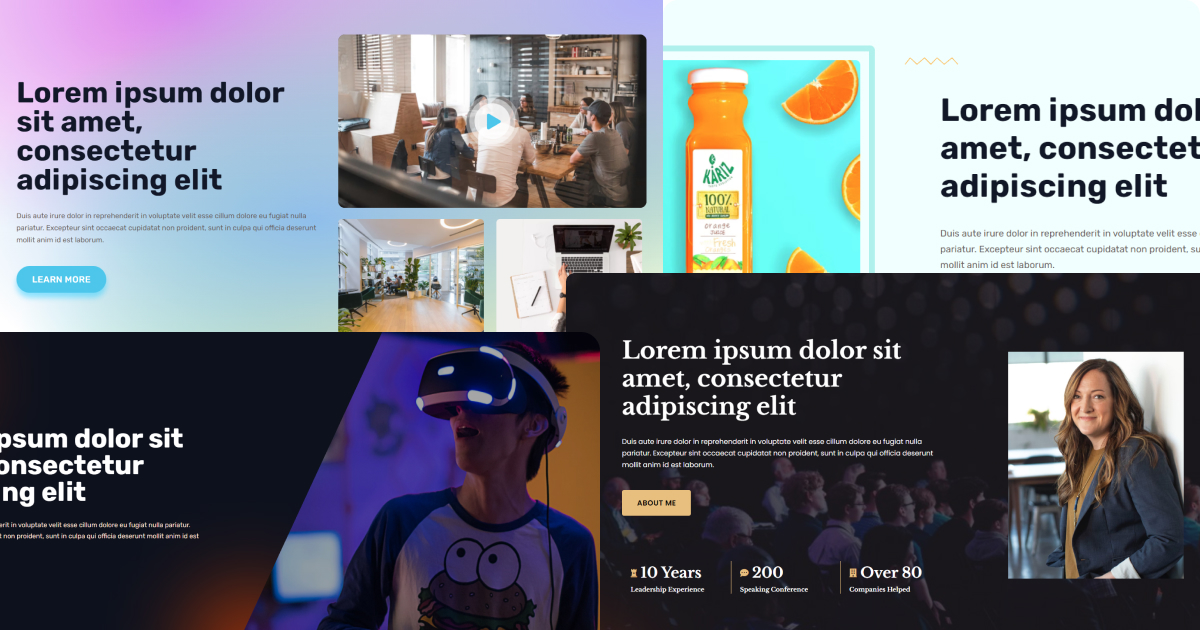 Free Bricks Builder Hero Templates